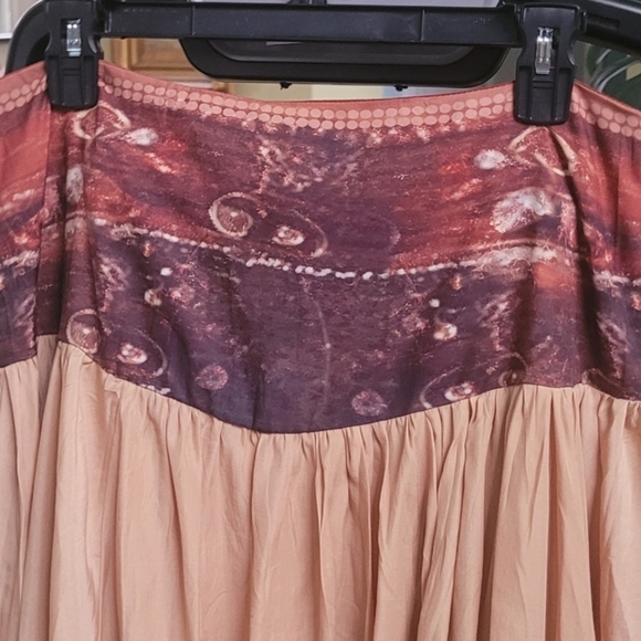 Ursime | Skirts | Ursime Boho Patchwork Floral Lace Trim Tiered Maxi ...